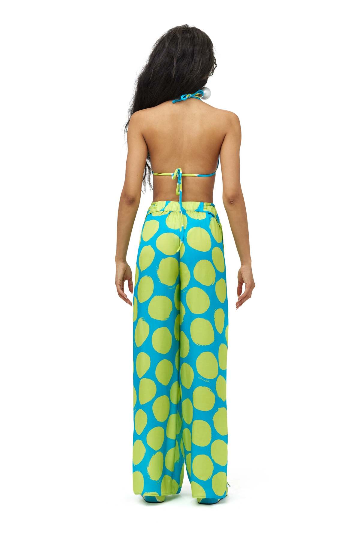 Simon Miller Bwai Bikini Top - Suburban Blue Valley Green Dot Print ...