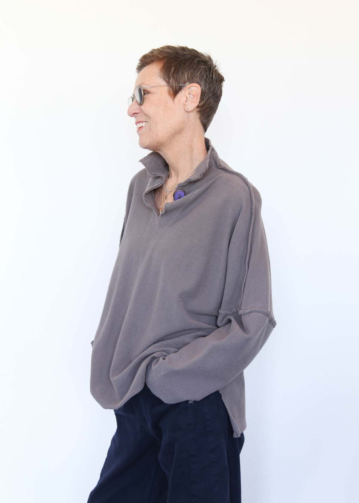 Eleven Stitch Funnel Plus 3 Tunic - Tree Lichen | Garmentory