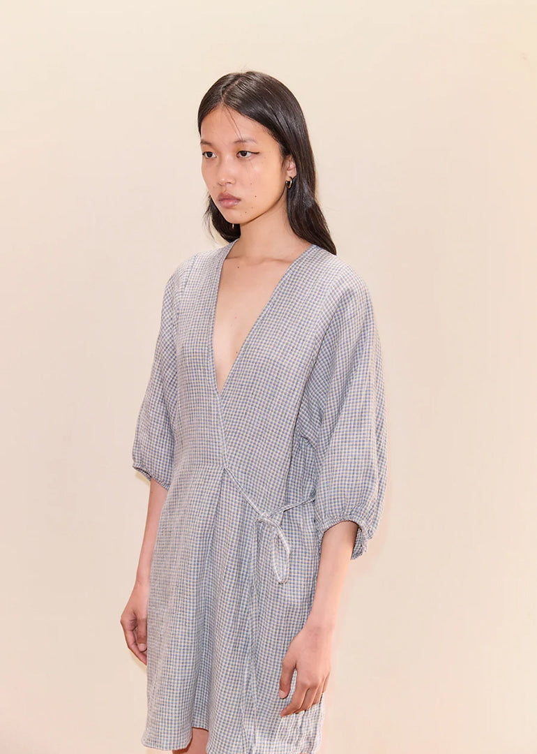 Deiji Studios The Thread Line Dress - Field Check | Garmentory