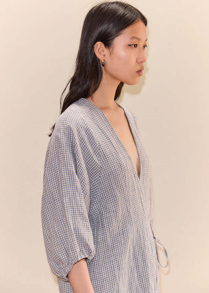 Deiji Studios The Thread Line Dress - Field Check | Garmentory