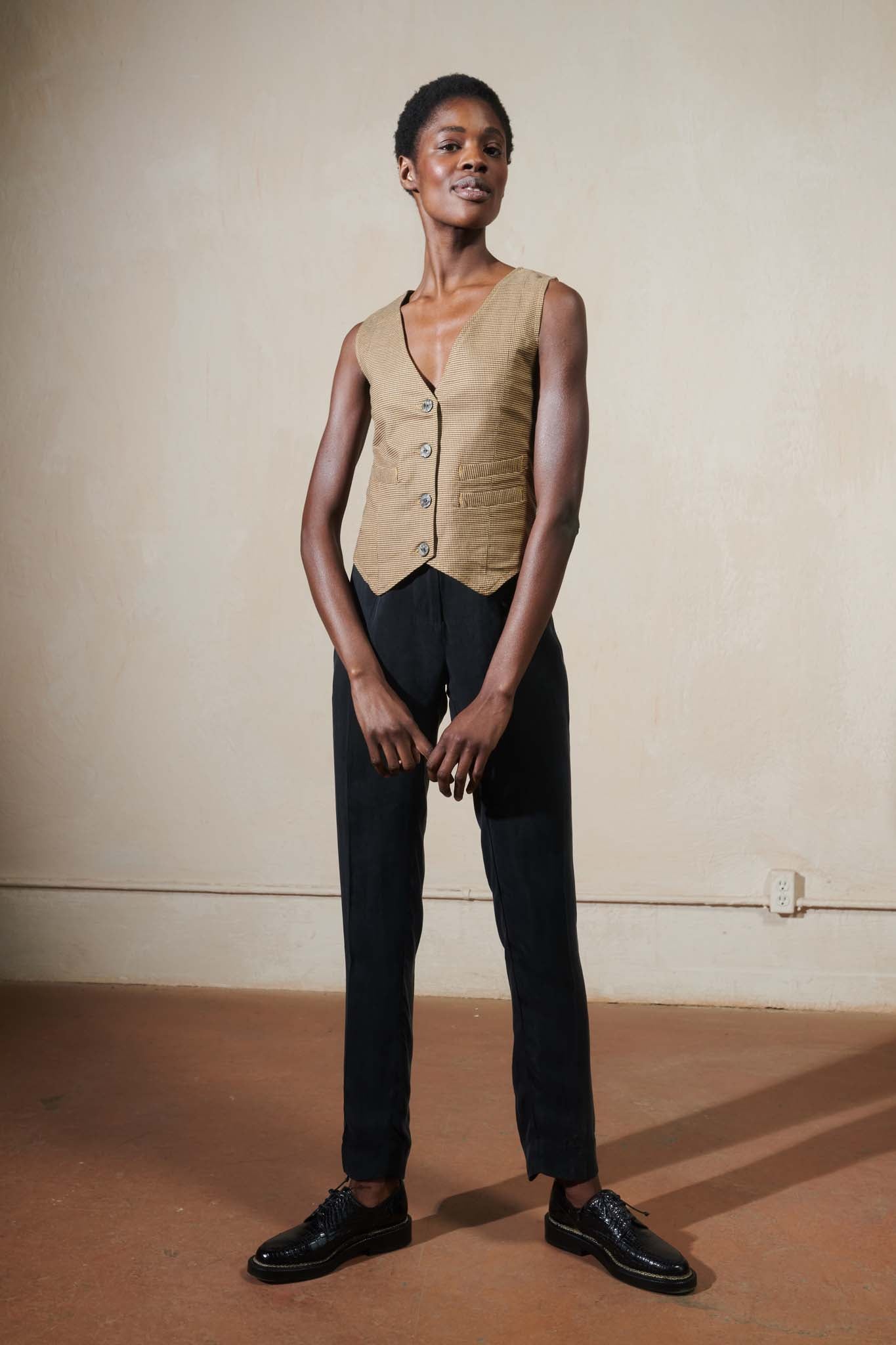 Maria Stanley Farra Vest - Houndstooth | Garmentory