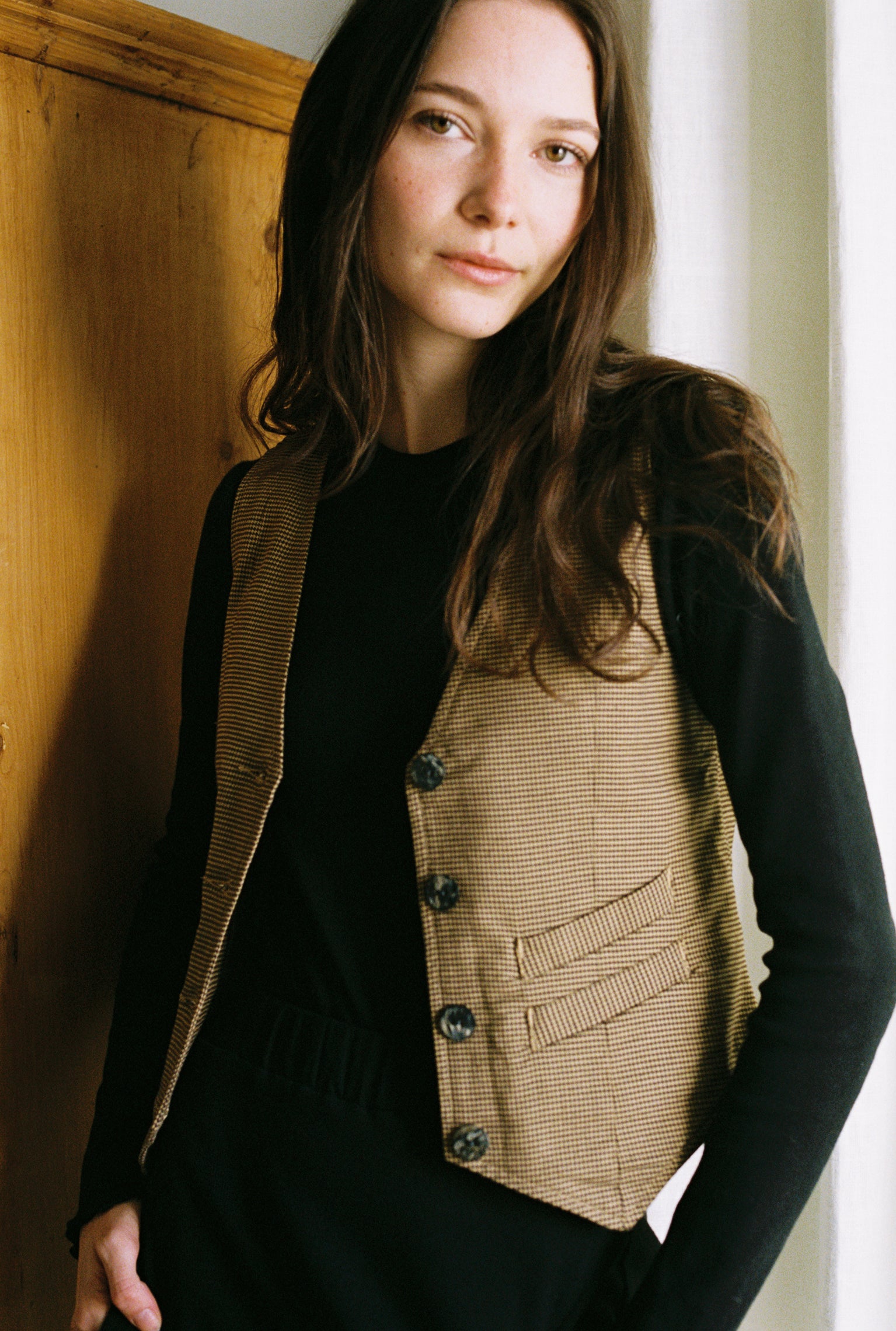 Maria Stanley Farra Vest - Houndstooth | Garmentory