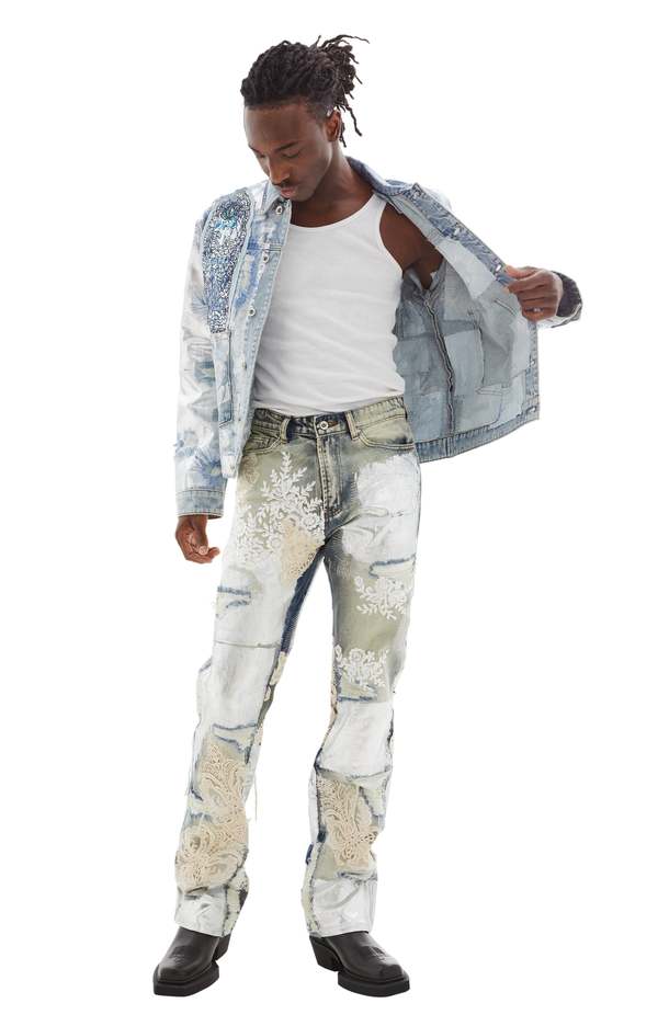 Who Decides War Metal Lace Denim - Blue | Garmentory