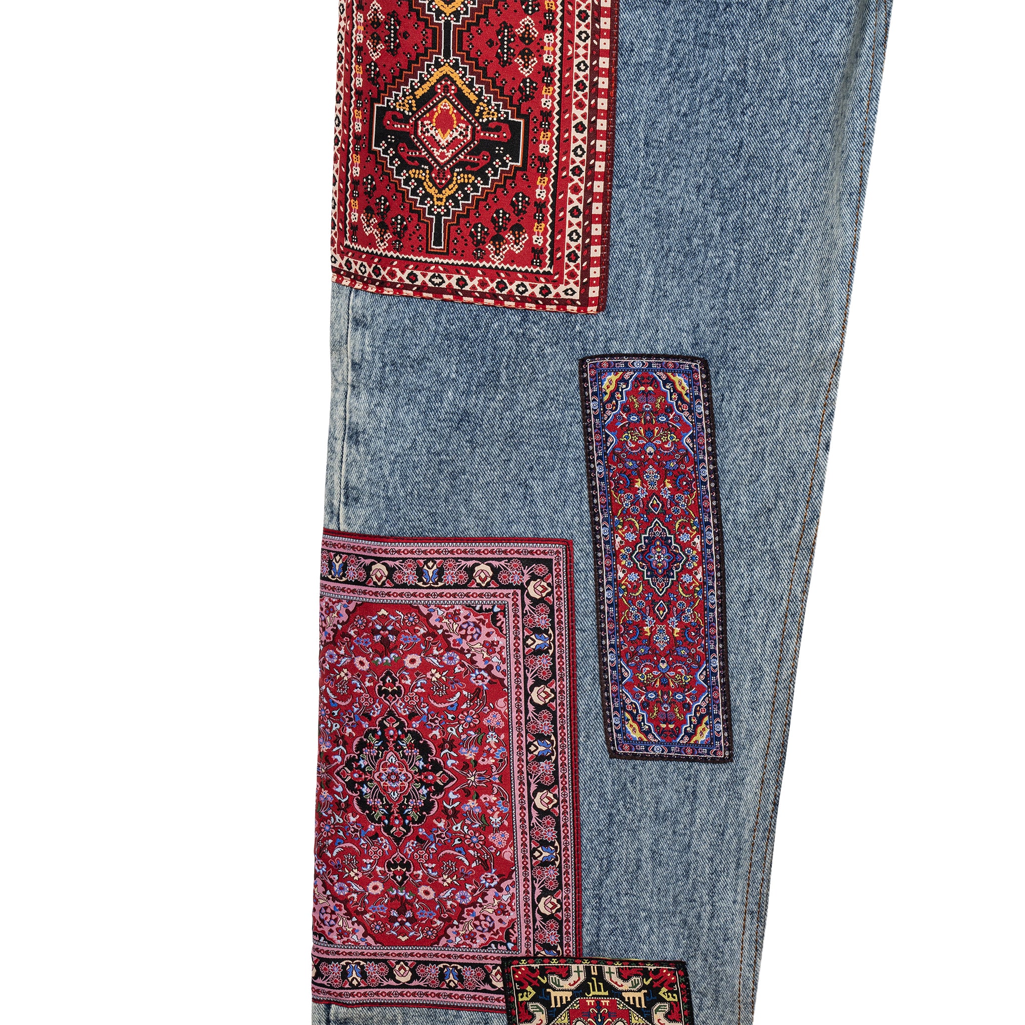 Market Rug Dealer Label Denim Pants - Blue Denim | Garmentory