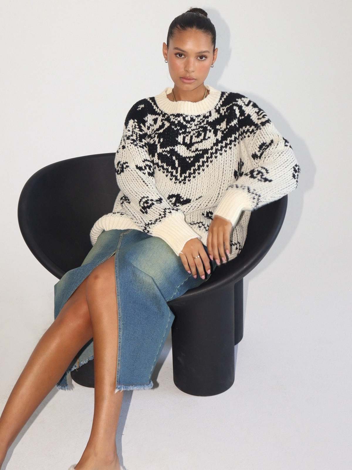 Bailey Rose Penelope Vintage Rose Sweater - Cream | Garmentory