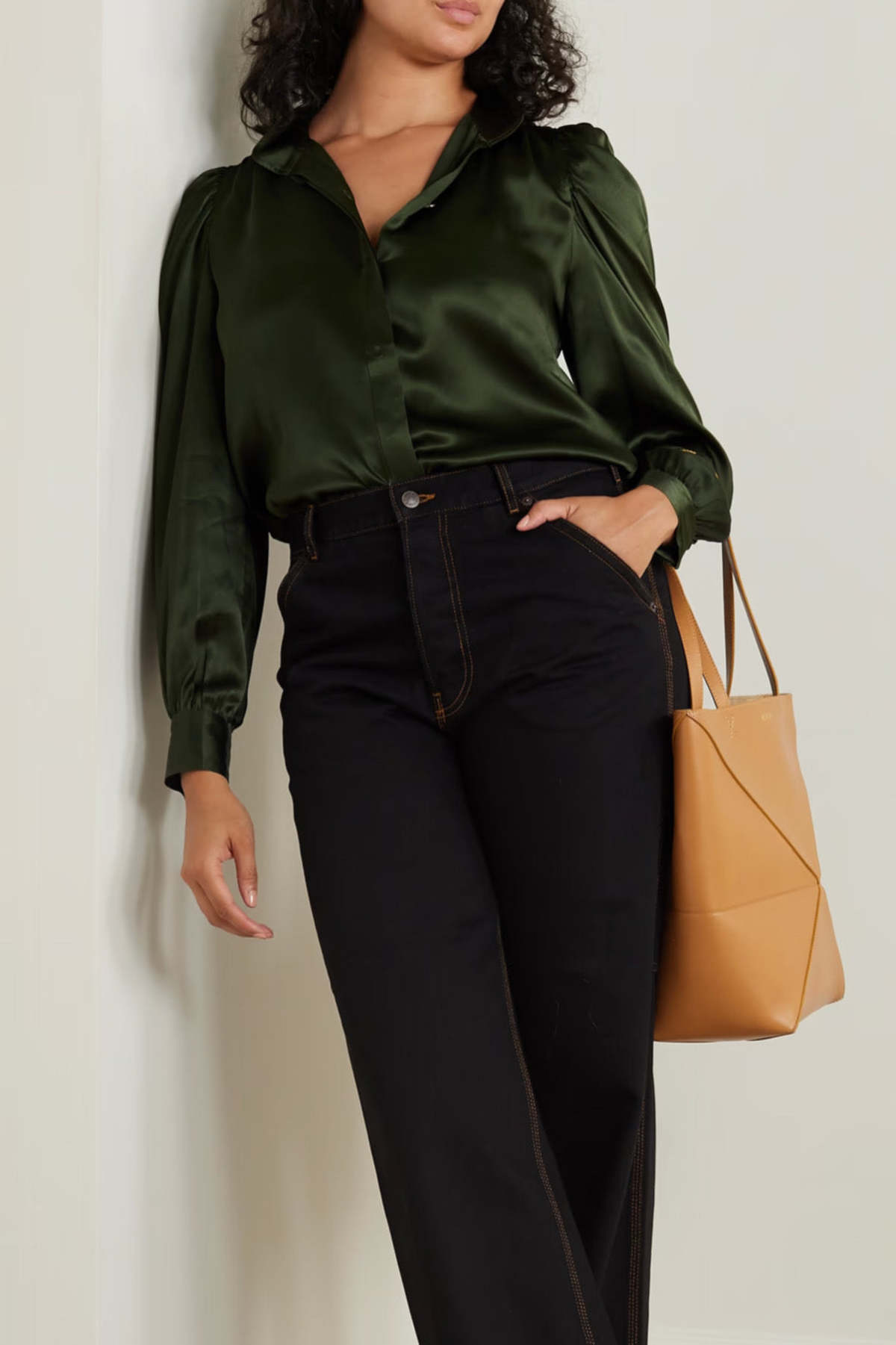 Frame Gillian Silk-charmeuse Blouse | Garmentory