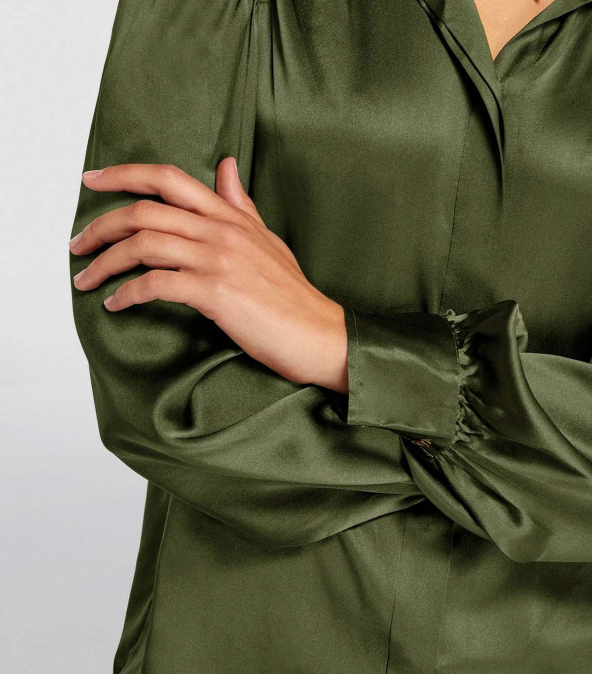 Frame Gillian Silk-charmeuse Blouse | Garmentory