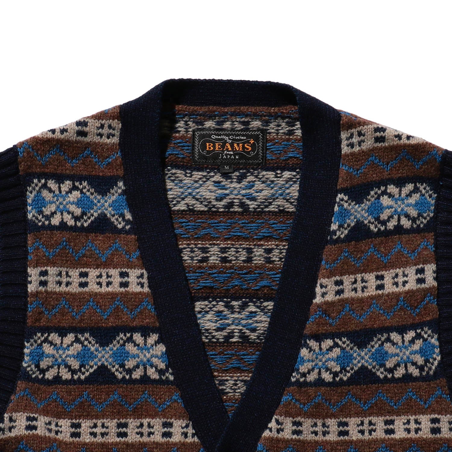 Beams Plus Button Knit Fair Isle Vest | Garmentory