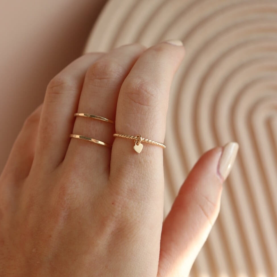 Token Heart Charmed Ring - 14k Gold Filled | Garmentory