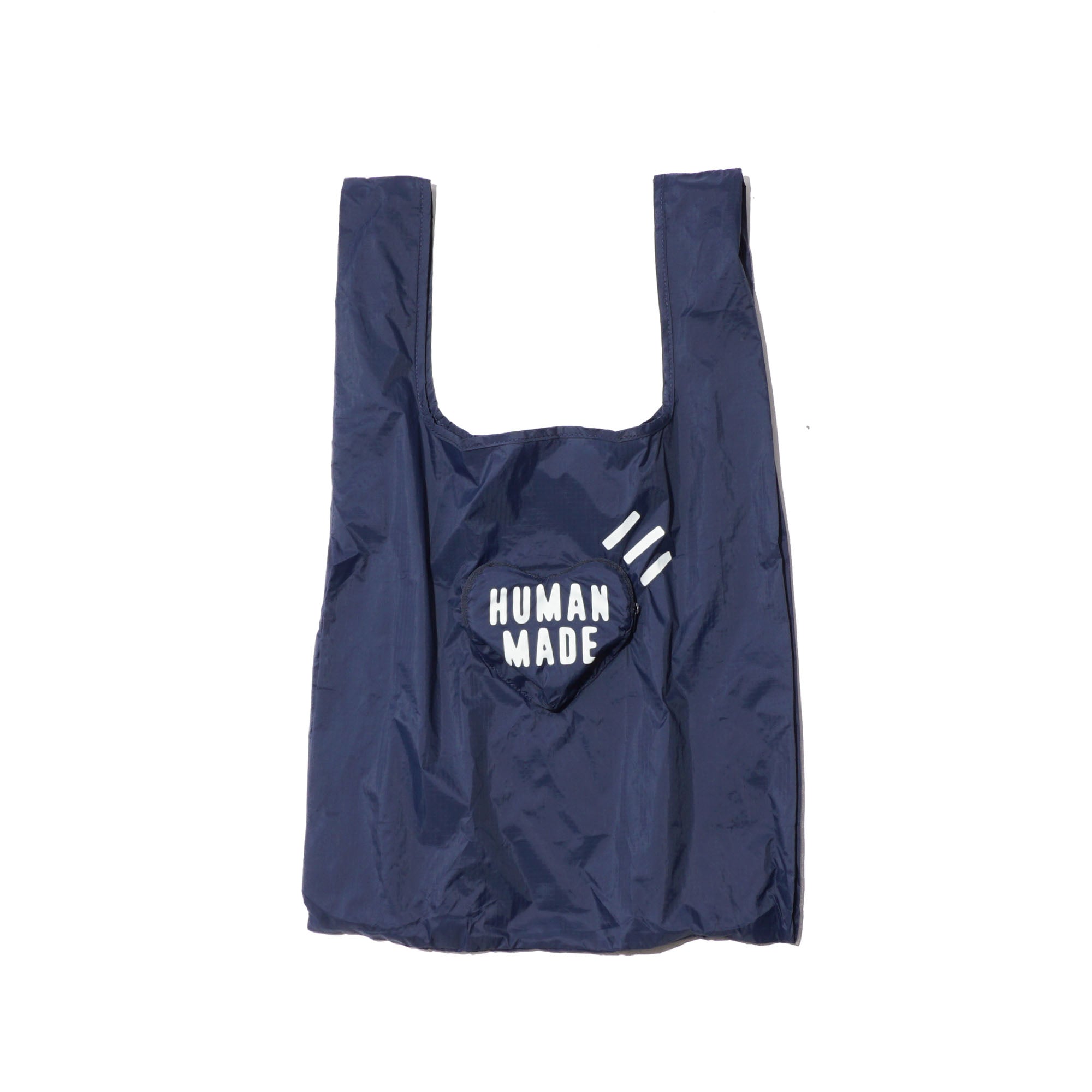 Human Made PACKABLE HEART SHOPPER LARGE - NAVY | Garmentory