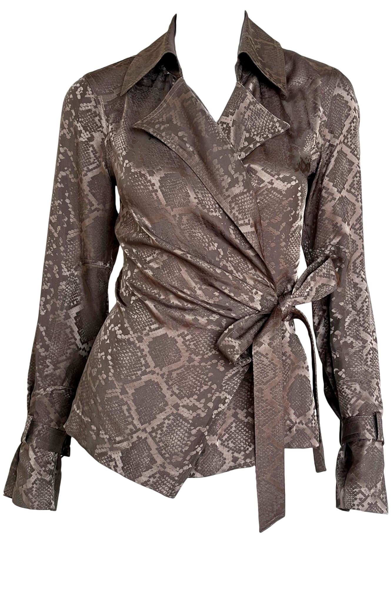 Jonathan Simkhai Milo Trench Shirt - Affogato Python | Garmentory
