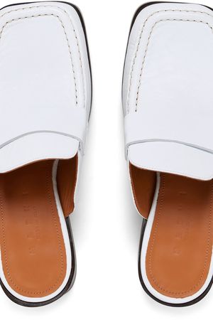 Marni Block-heel mule in leather | Garmentory
