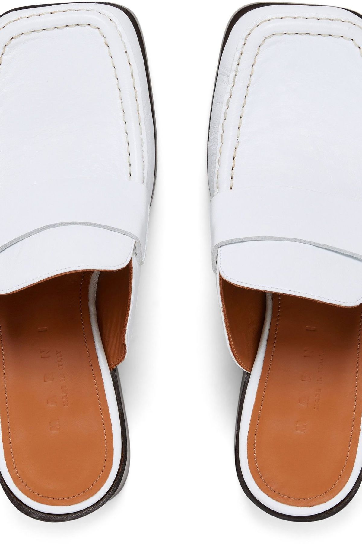 Marni Block-heel mule in leather | Garmentory