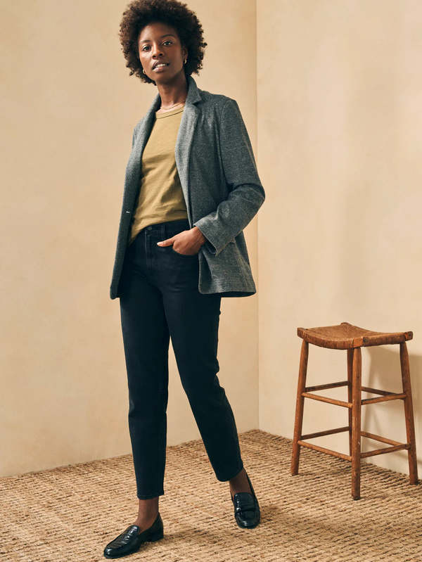 Faherty Dream Flannel Blazer - Mountain Charcoal | Garmentory