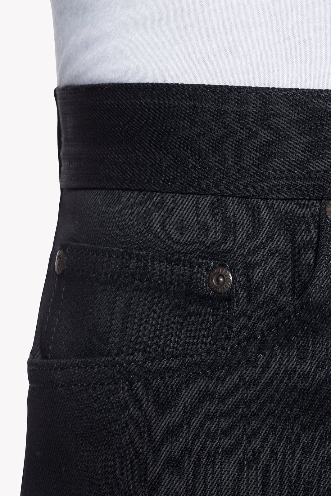 Naked & Famous Weird Guy denim - Black Power Stretch | Garmentory