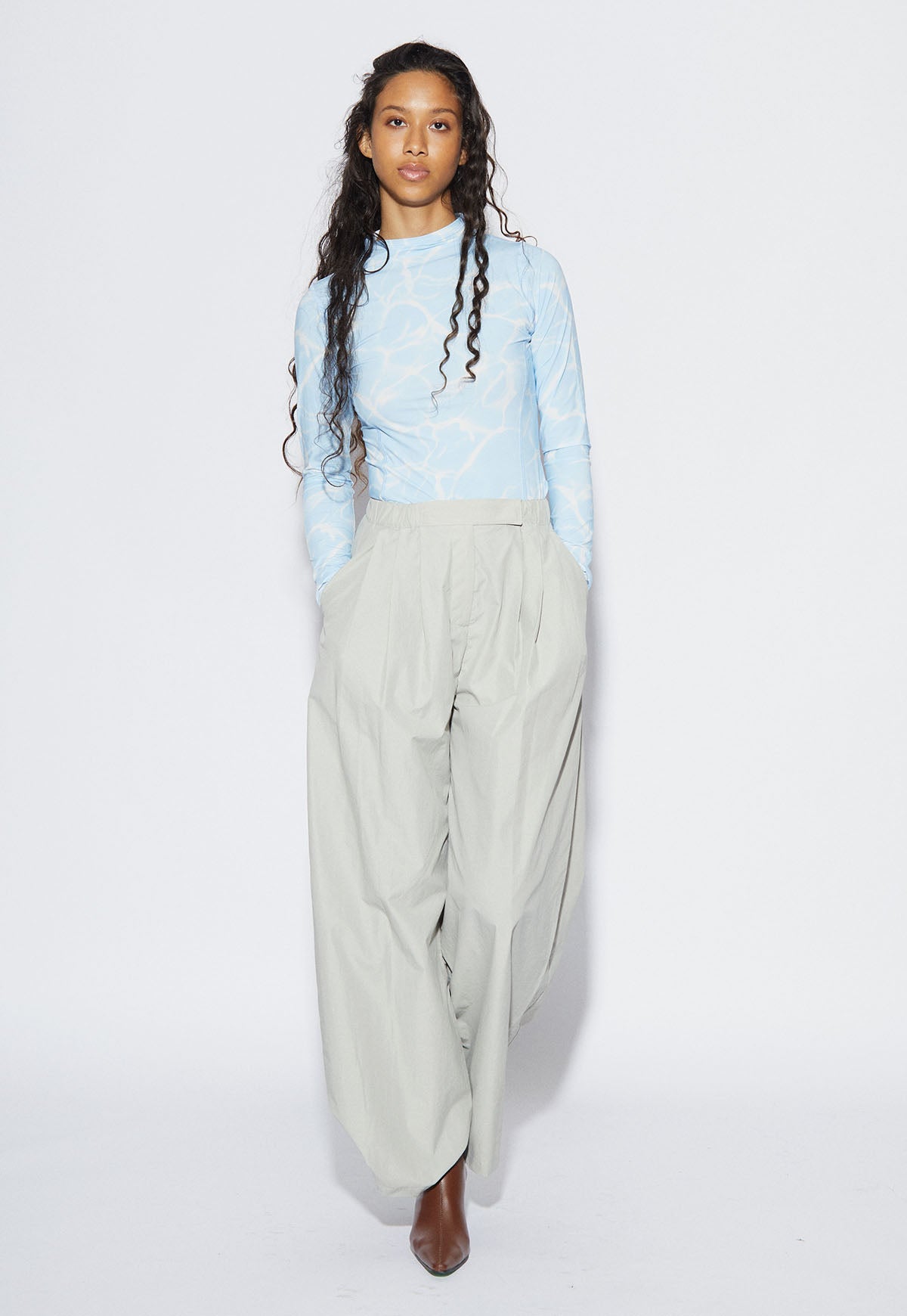 Oval Square OSSkye Blouse AOP - Blue Pool | Garmentory