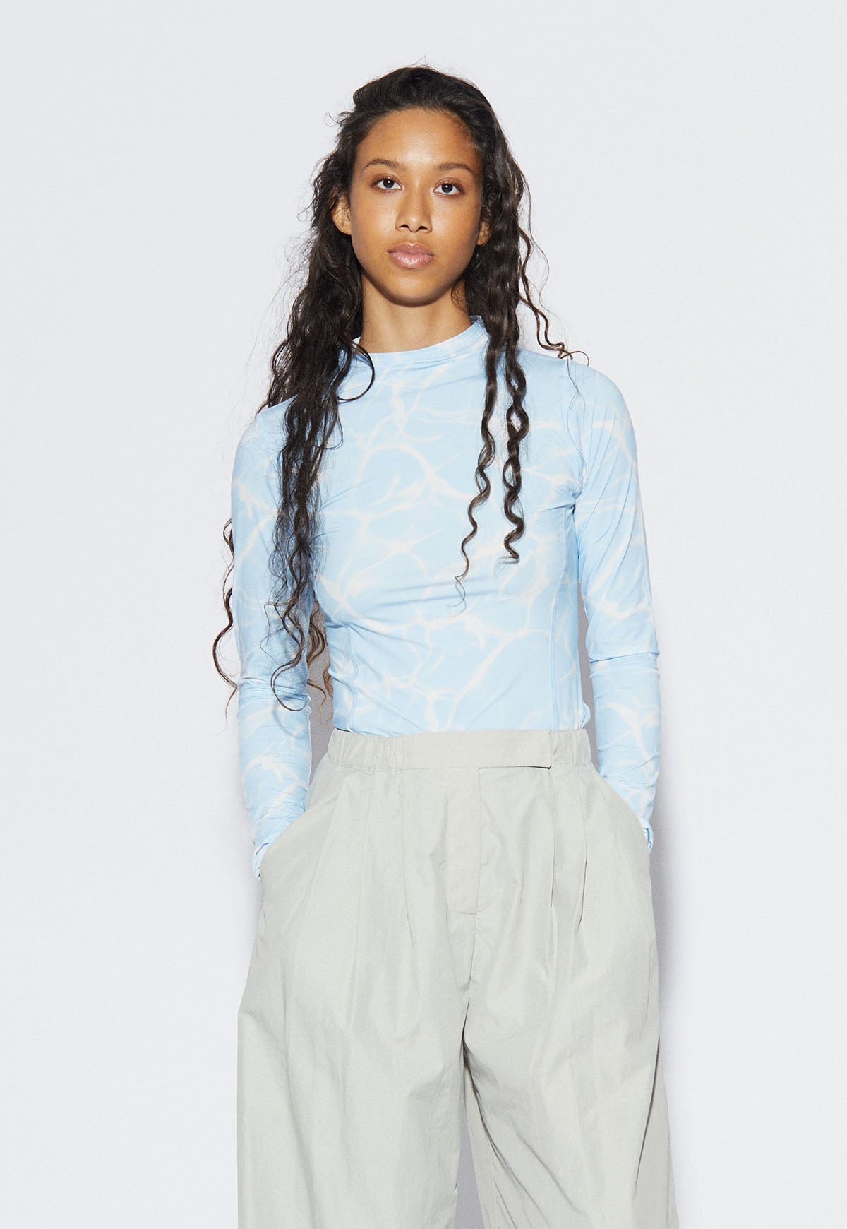 Oval Square OSSkye Blouse AOP - Blue Pool | Garmentory