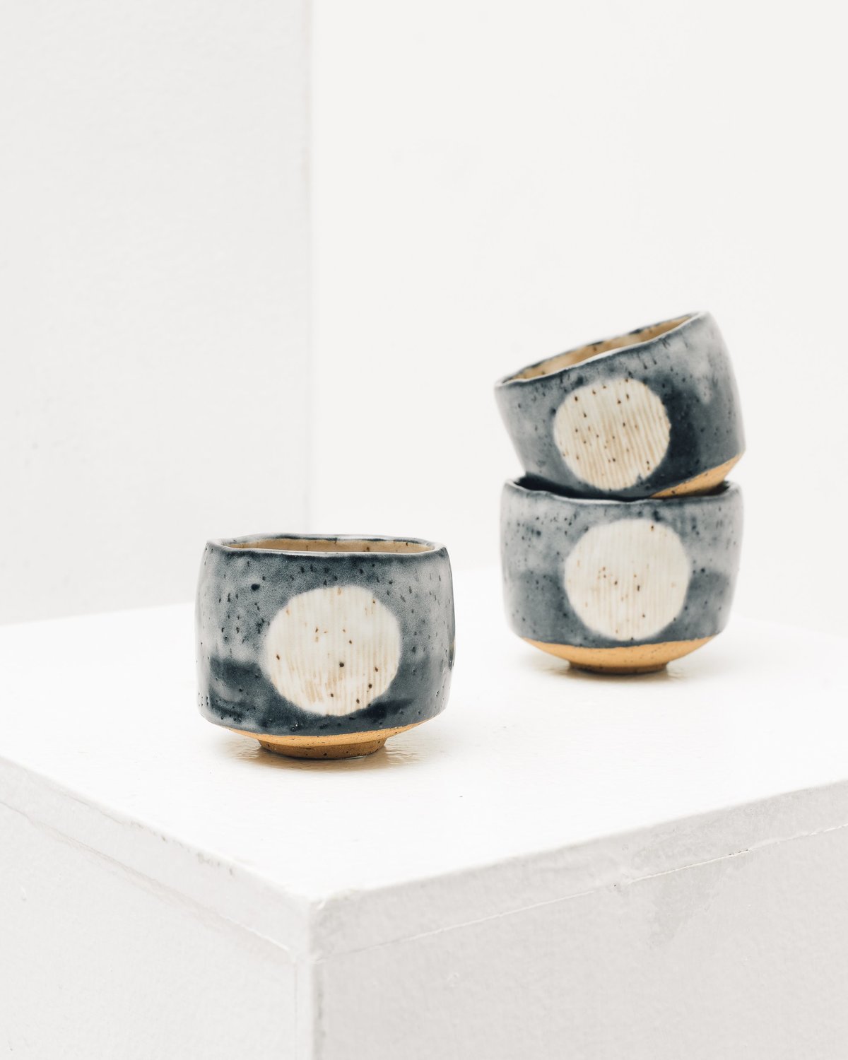 Ayame Bullock Moon Tea Cups - Indigo | Garmentory