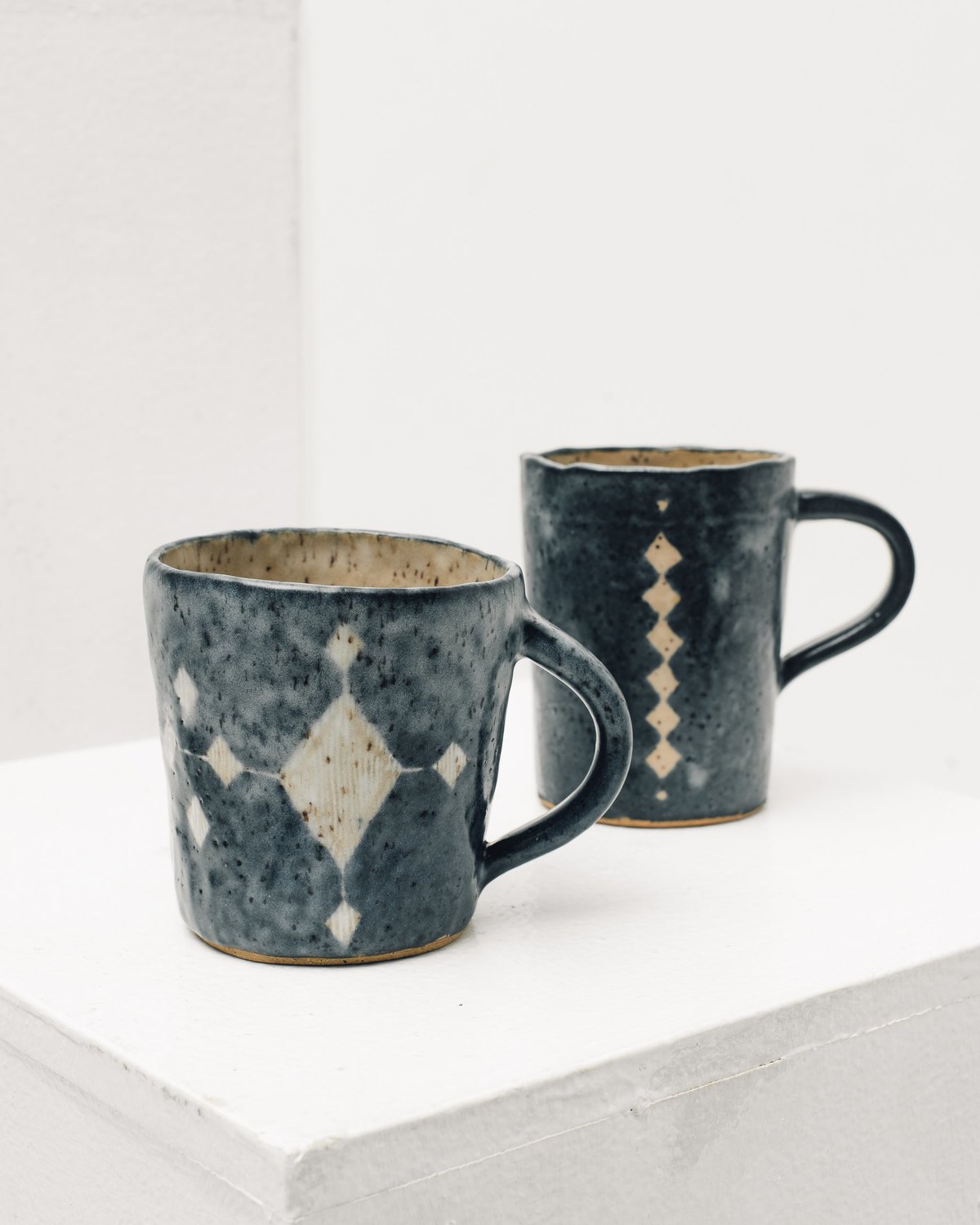 Ayame Bullock Moon Tea Cups - Indigo | Garmentory