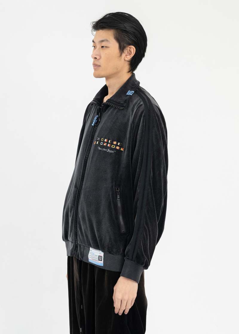 Mihara Yasuhiro Wide Back Velour Track Jacket - Black | Garmentory