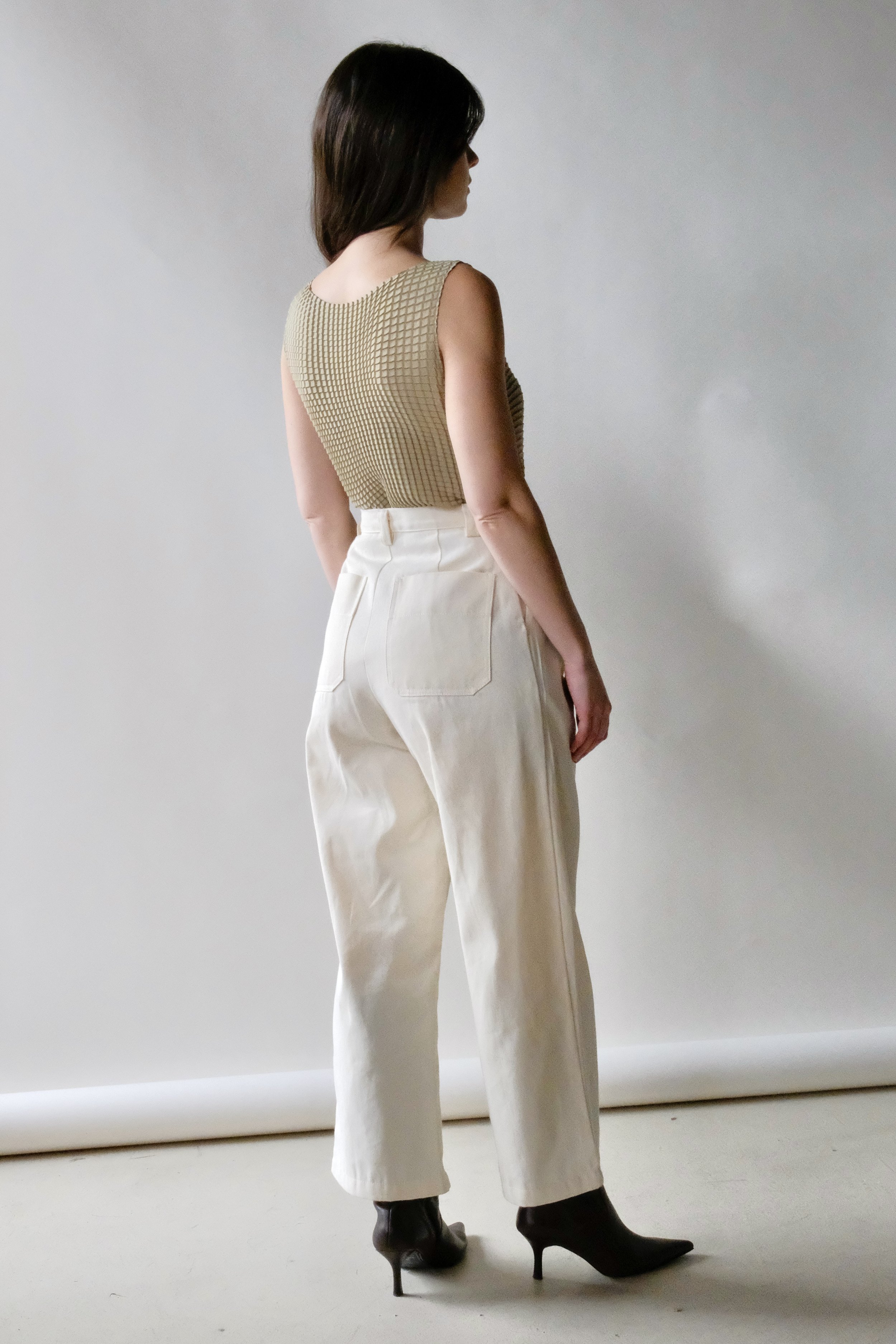 Rosewood Clothing Co Vintage Nin Pleated Singlet Tank - Sage | Garmentory