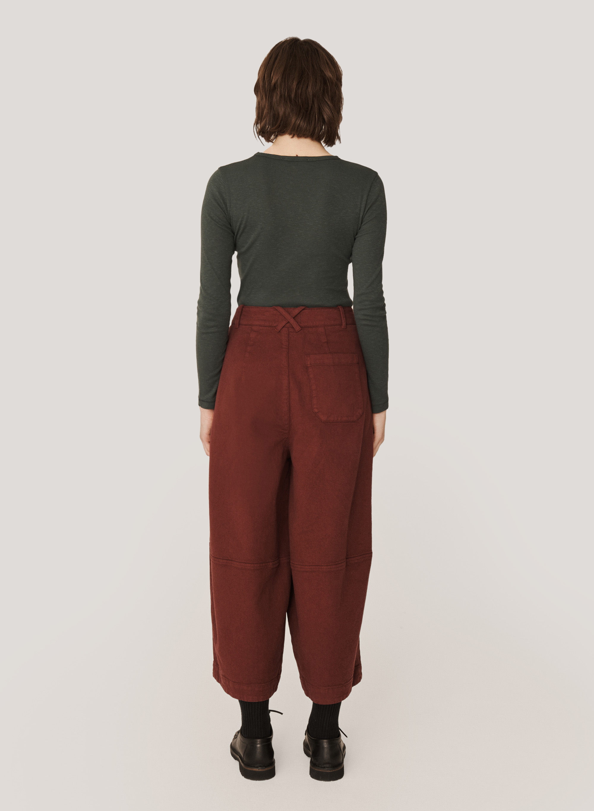 YMC Deadbeat Cotton Twill Trousers - Burgundy | Garmentory