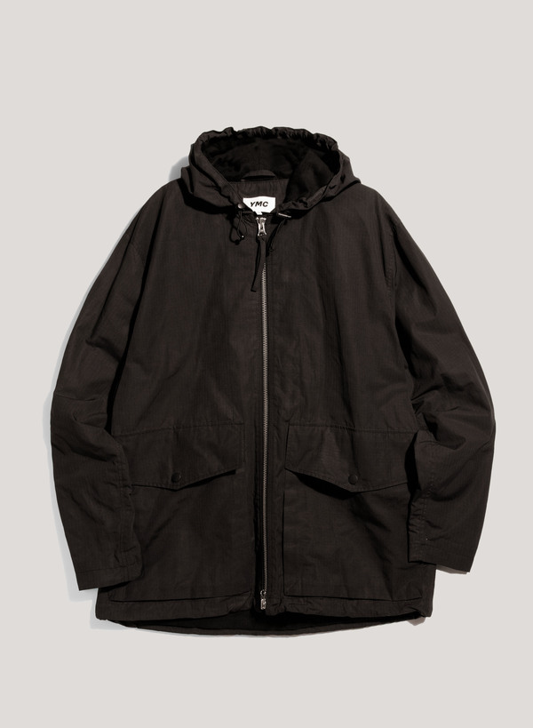 YMC Trial Hooded Ripstop Jacket - Black | Garmentory