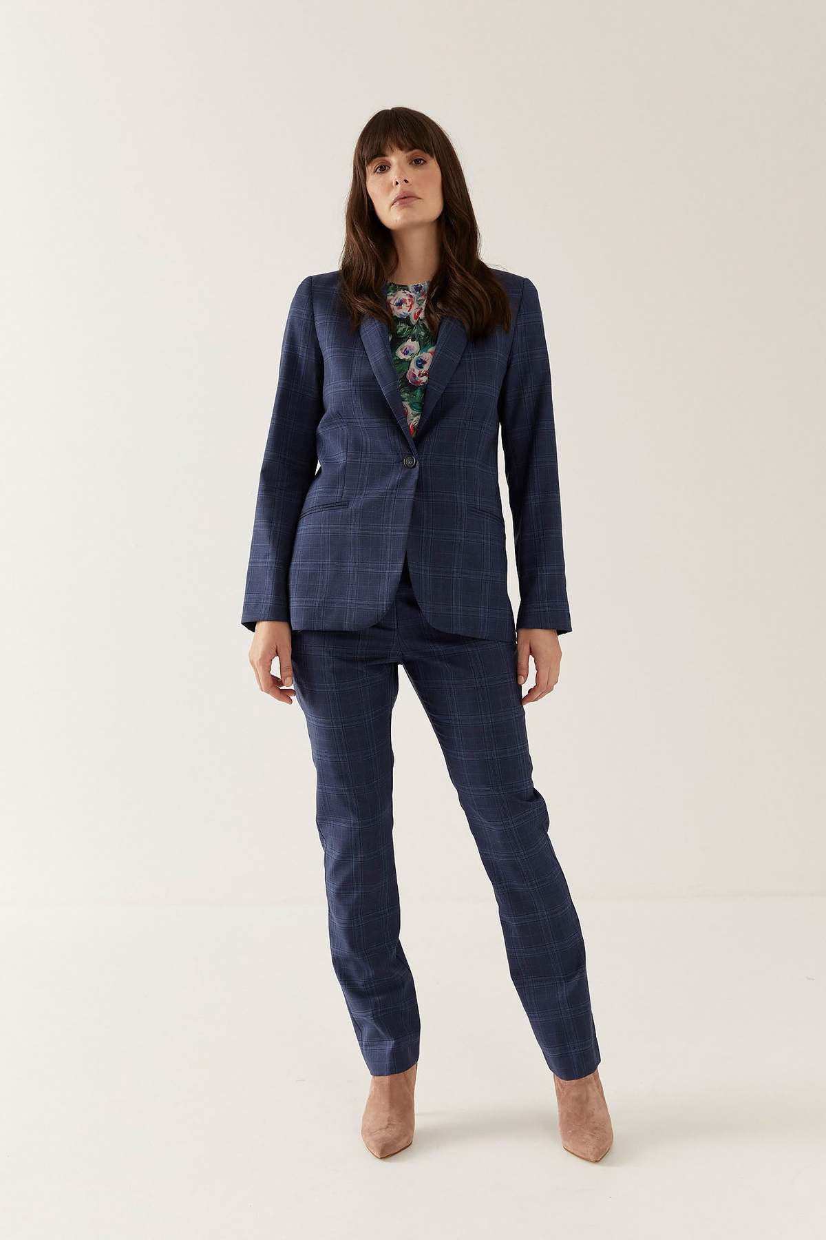 Lindsay Nicholas New York Elizabeth Jacket - Royal Blue Plaid | Garmentory