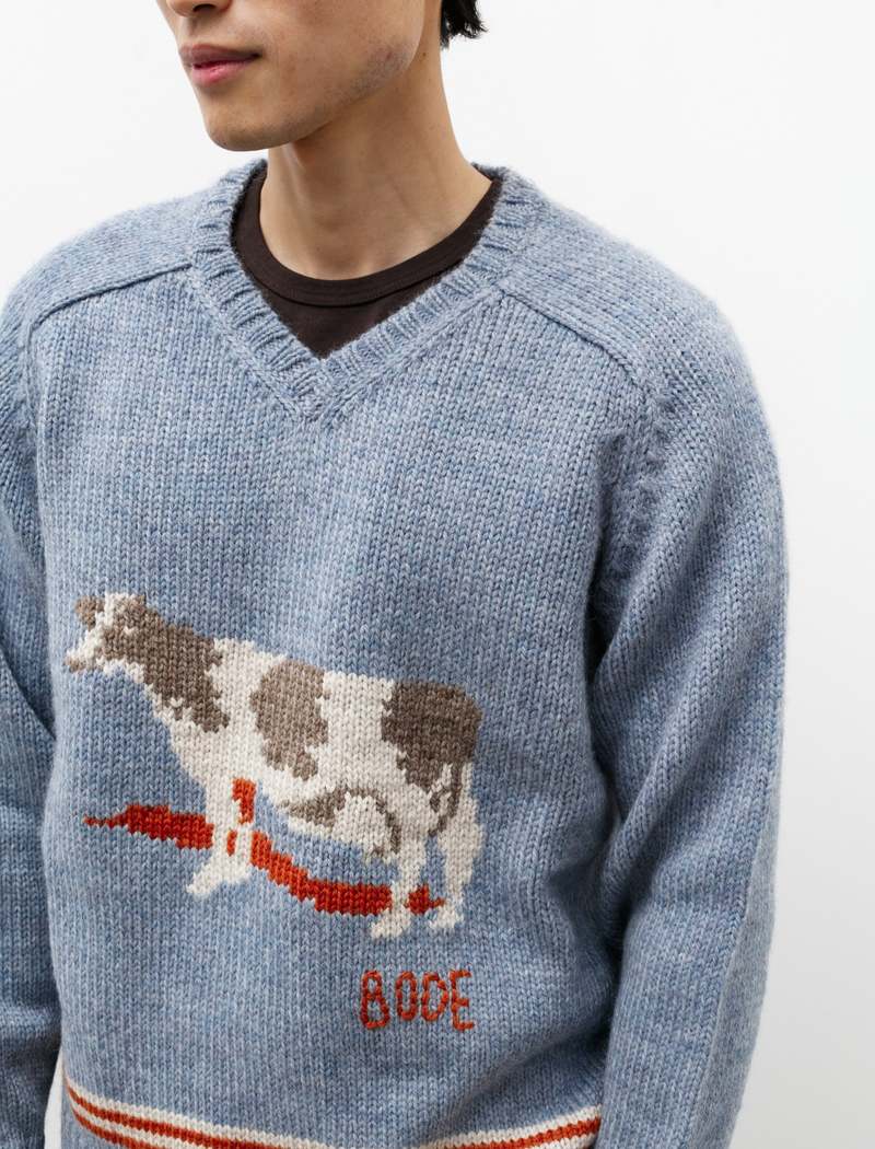 BODE Cattle Sweater - Blue | Garmentory