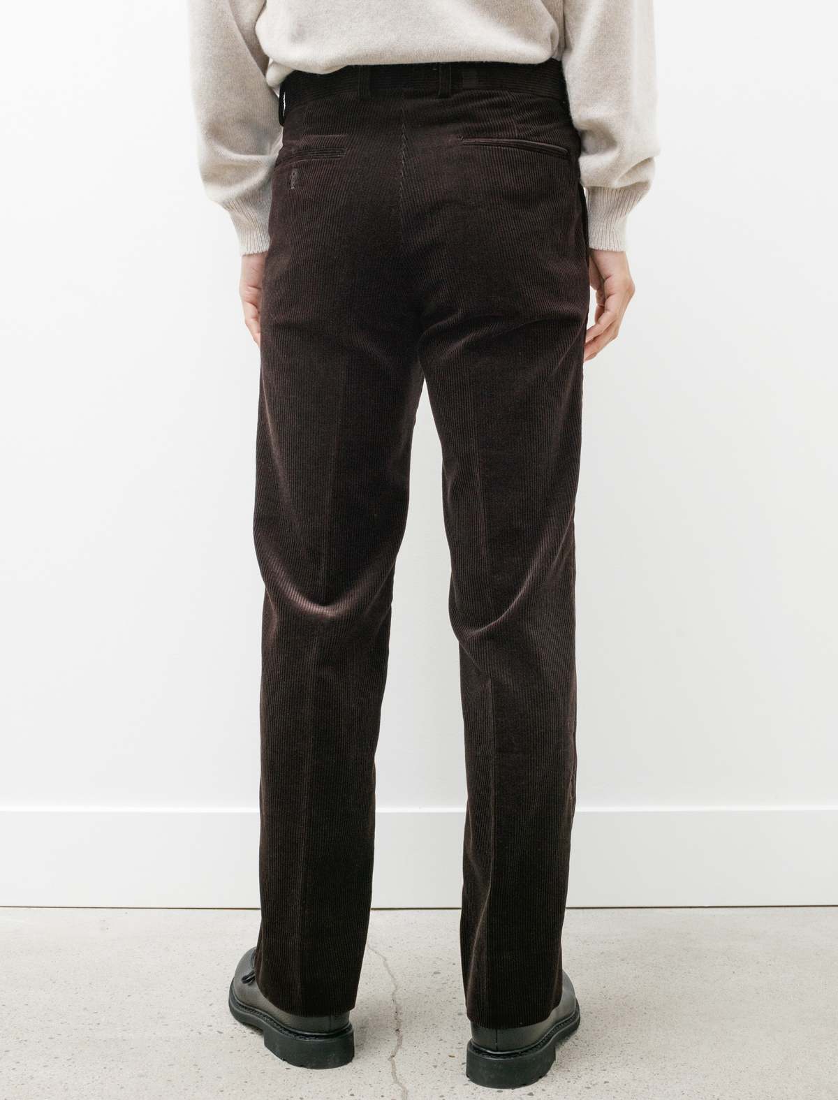 Comoli Corduroy Piped Stem Pants - Brown | Garmentory