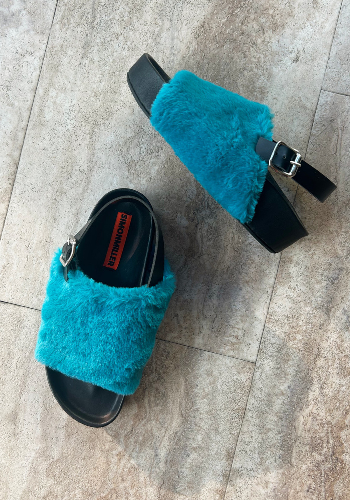 Simon Miller Furry Dip Slide - Deep Sea | Garmentory