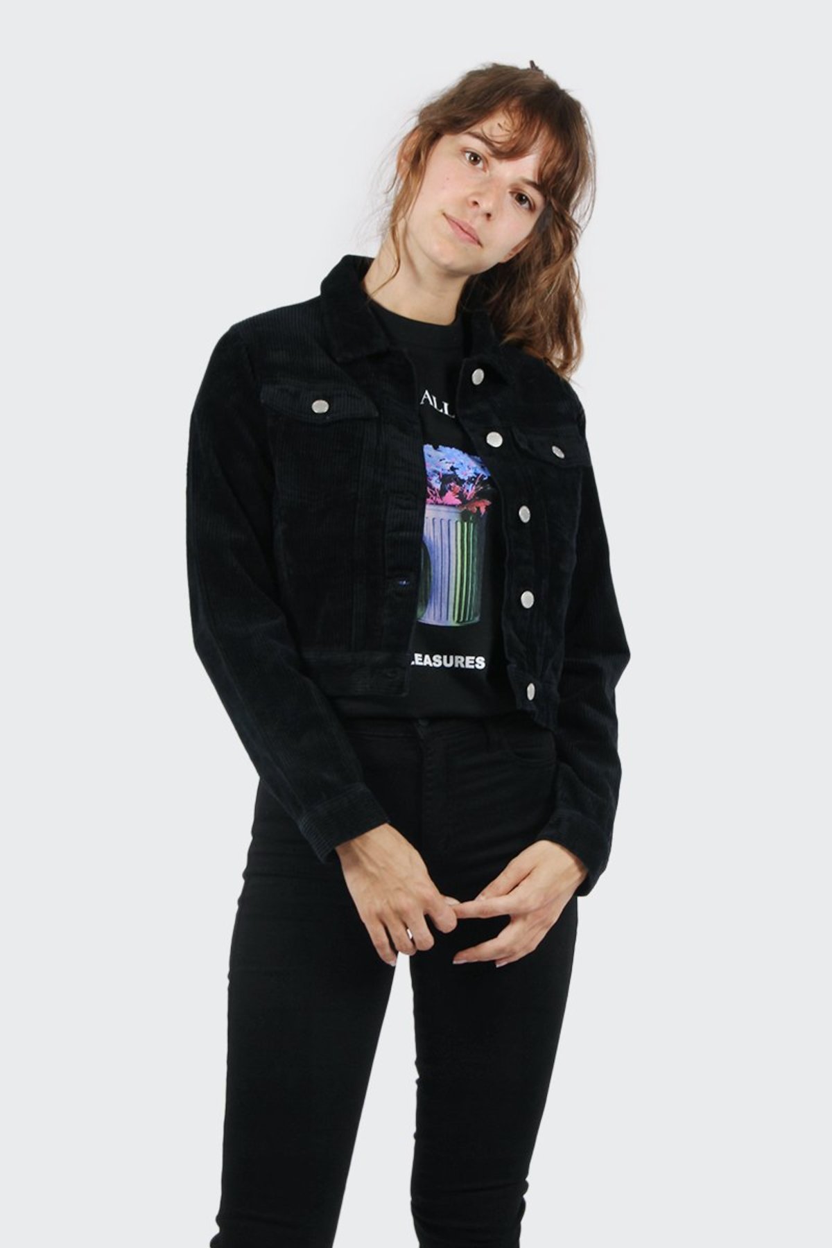 Rollas Runaway Cord Jacket - Black | Garmentory