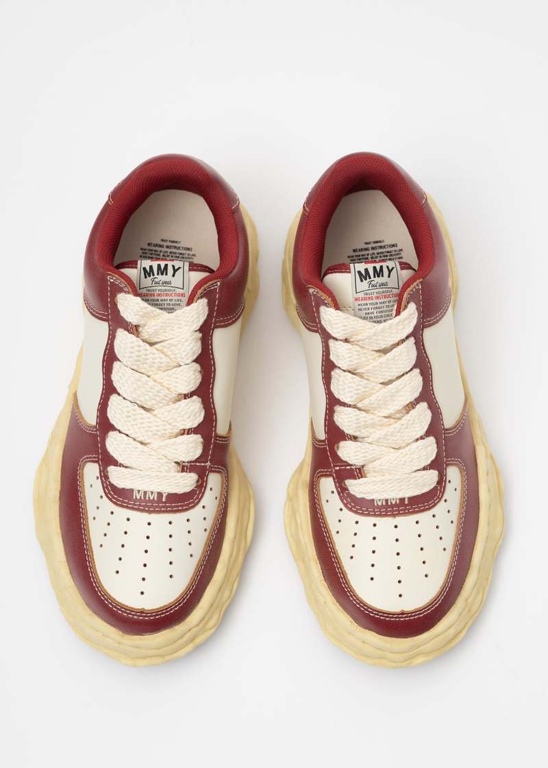 Mihara Yasuhiro OG Sole Vintage Effect Leather Low-Top Sneaker - Red ...