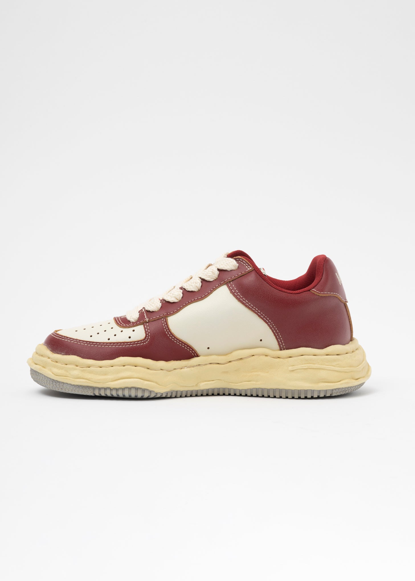 Mihara Yasuhiro OG Sole Vintage Effect Leather Low-Top Sneaker - Red ...
