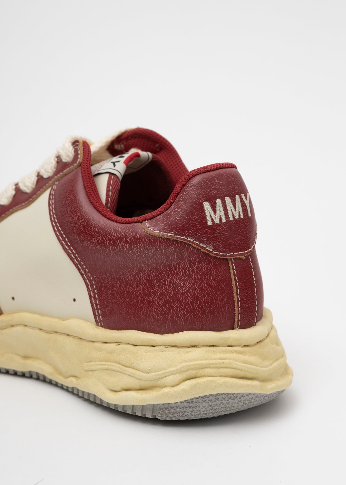 Mihara Yasuhiro OG Sole Vintage Effect Leather Low-Top Sneaker - Red ...