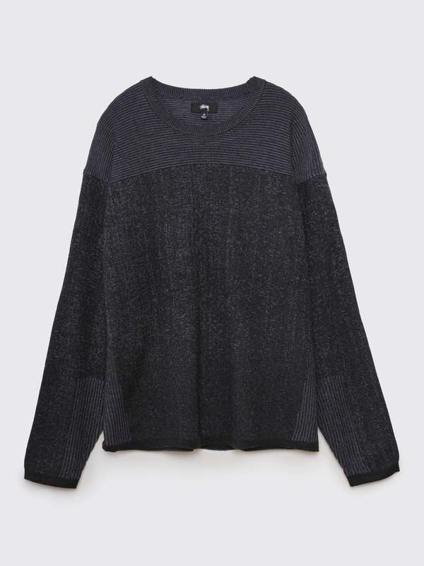 Stussy Engineered Panel Sweater - Navy | Garmentory