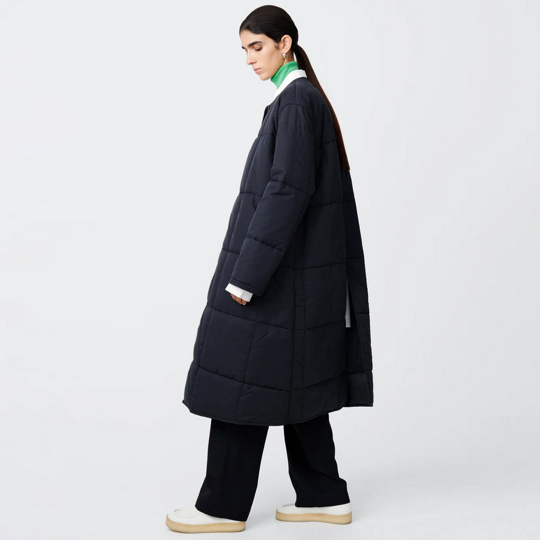 Studio Nicholson Pieper Long Padded Coat - Dark Navy | Garmentory