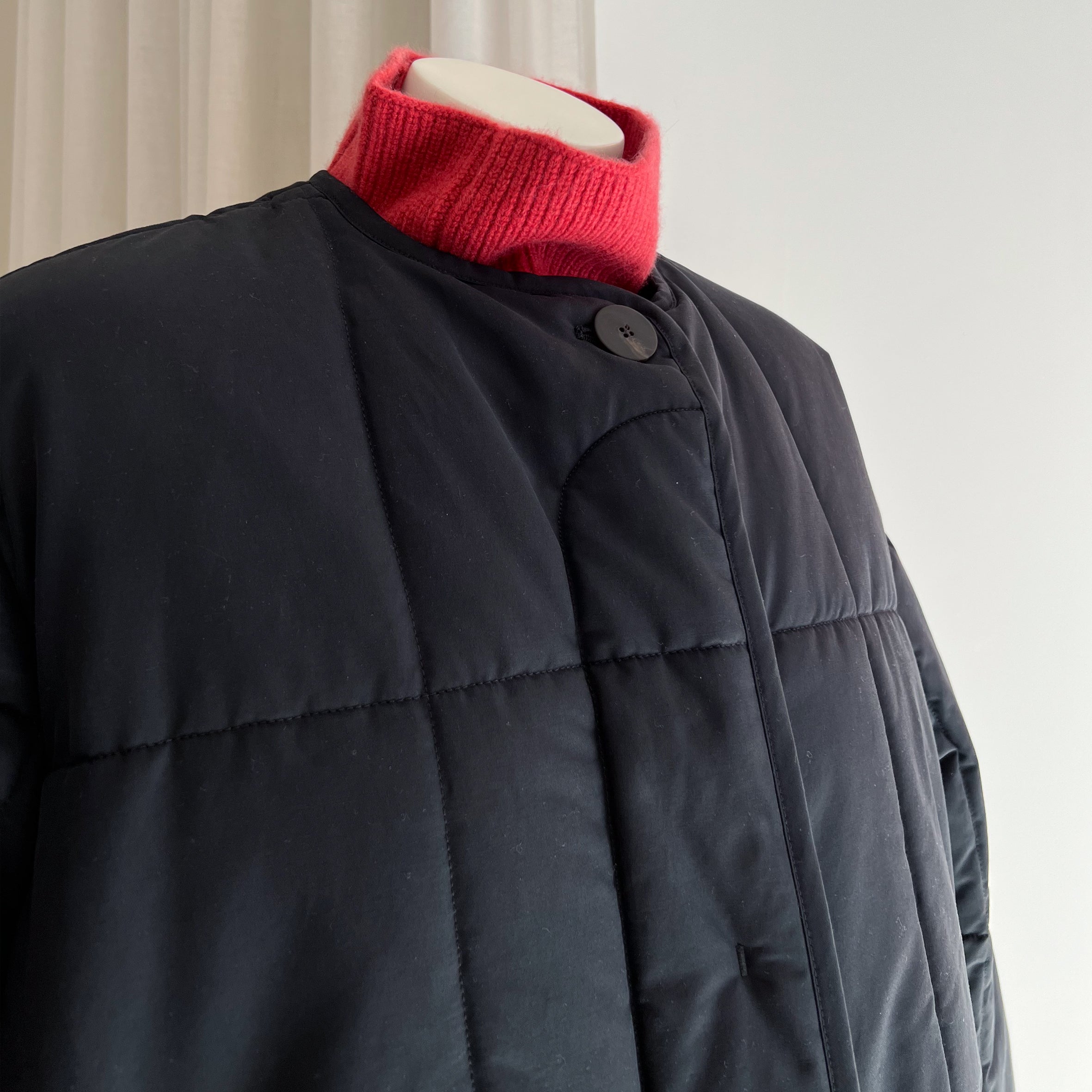 Studio Nicholson Pieper Long Padded Coat - Dark Navy | Garmentory