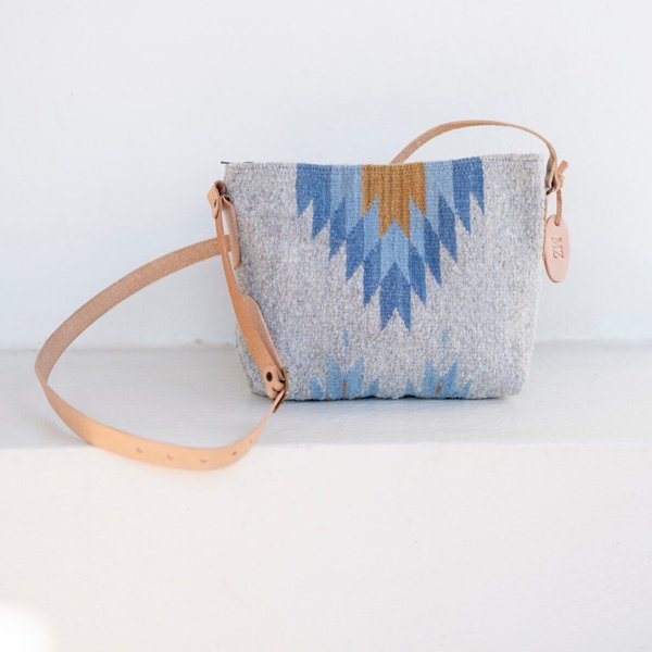 MZ Made Zapotec Woven Wool Crossbody Bag - Sky Vega Lightning | Garmentory