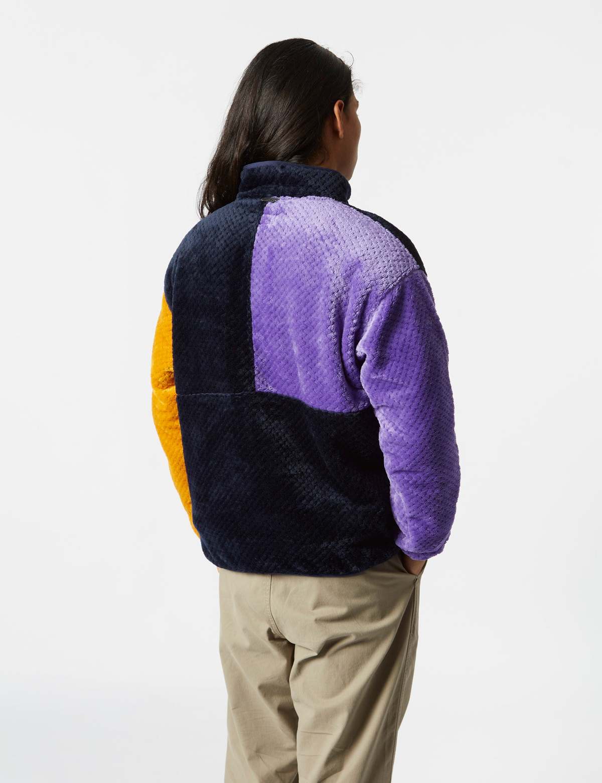 Manastash Poppy Thermal Fleece - Navy Blue/Multi Panel | Garmentory