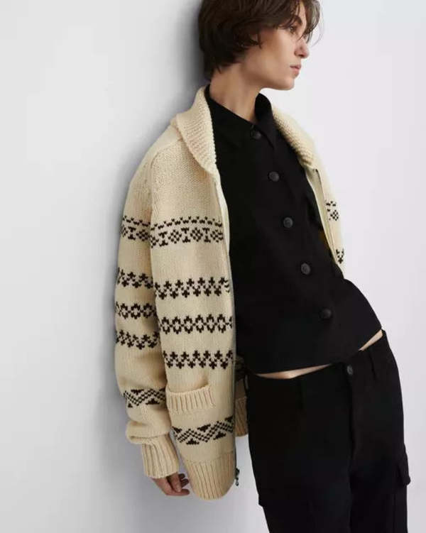 Rag & Bone Brooke Italian Wool Cardigan - Ivory | Garmentory
