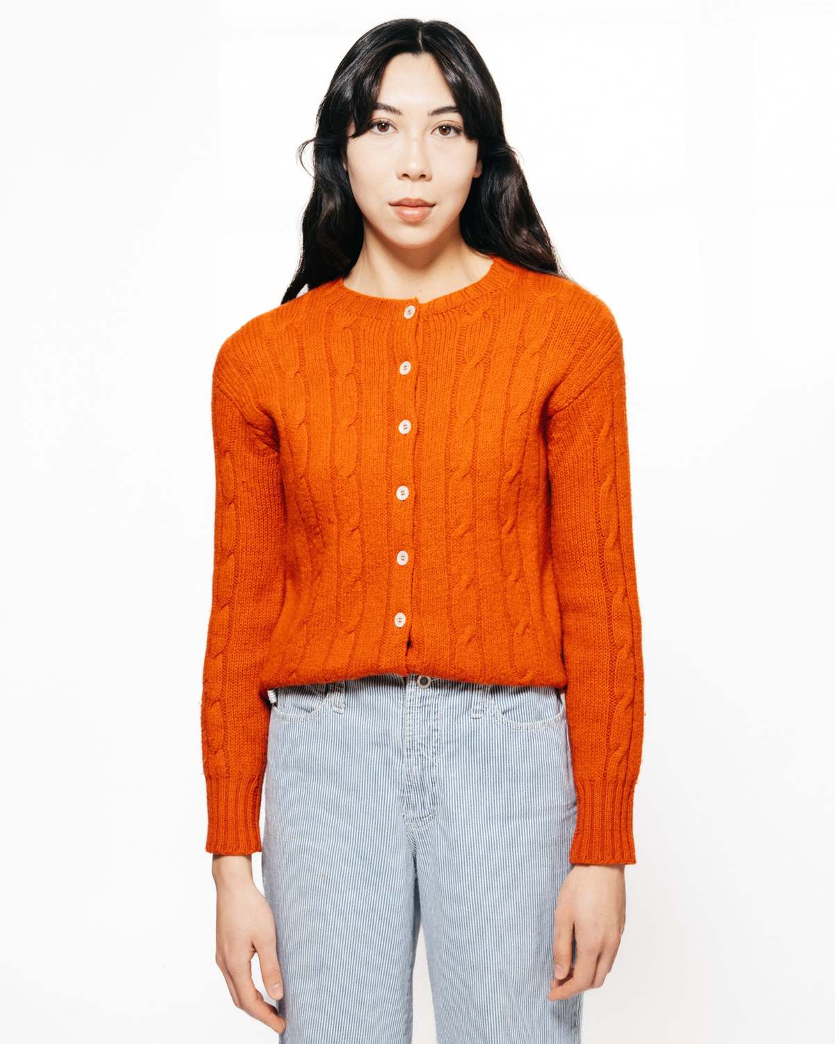 Vintage Cable Knit Cardigan - Red | Garmentory