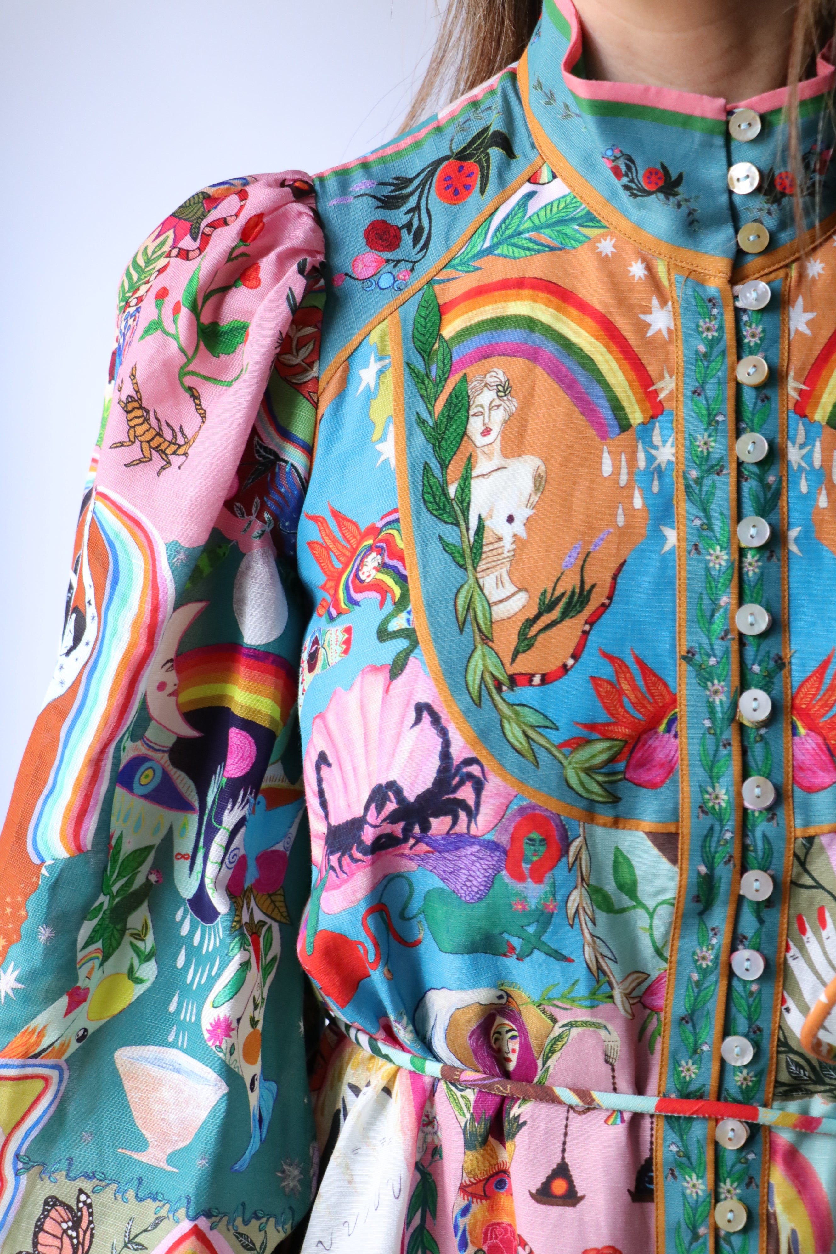 ALÉMAIS Evergreen Mini Dress - Multi | Garmentory