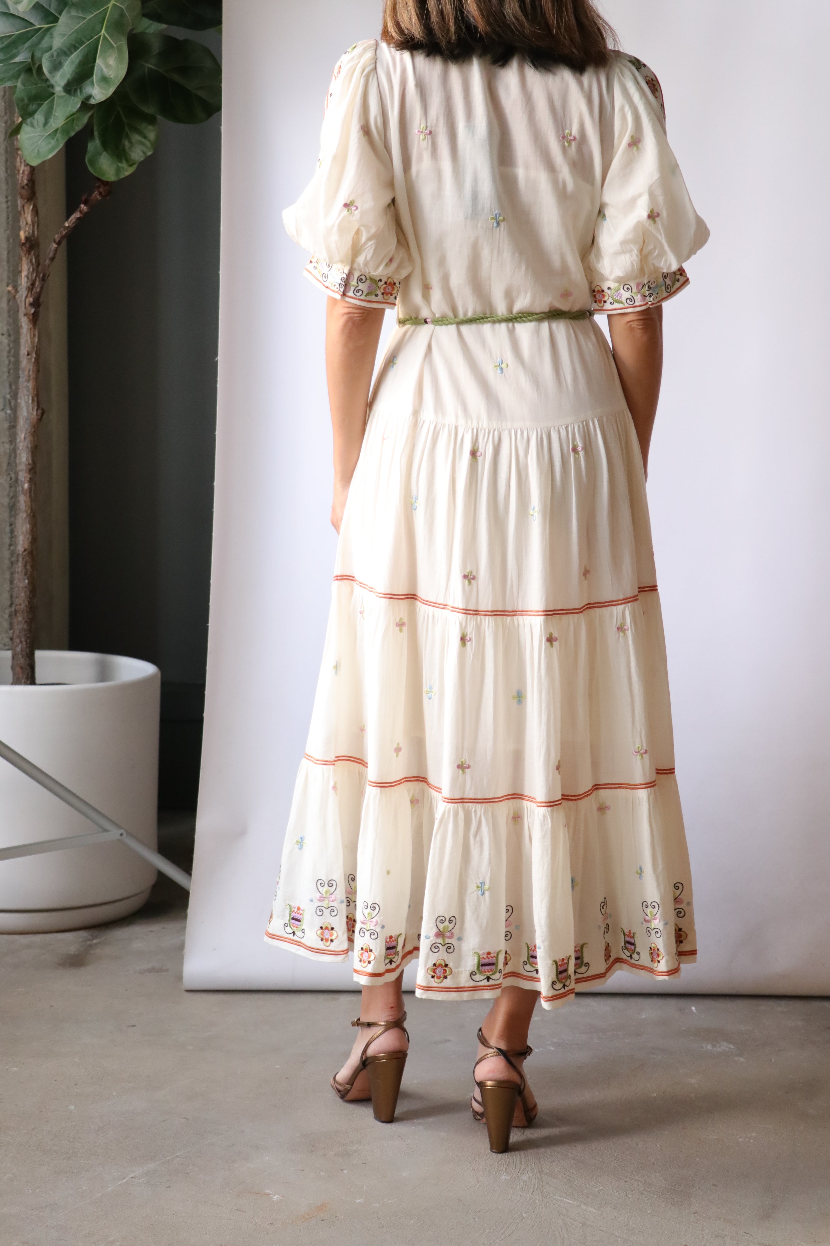 Almais Lovella Tiered Midi Dress - Ivory | Garmentory