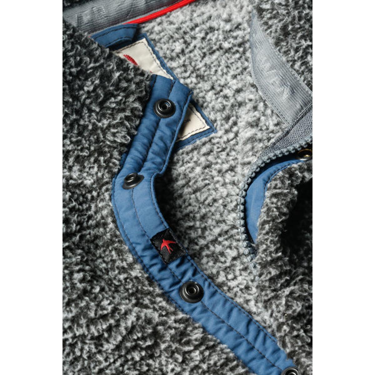 Shag Pile Snap-Zip Dark Grey Mix | Garmentory