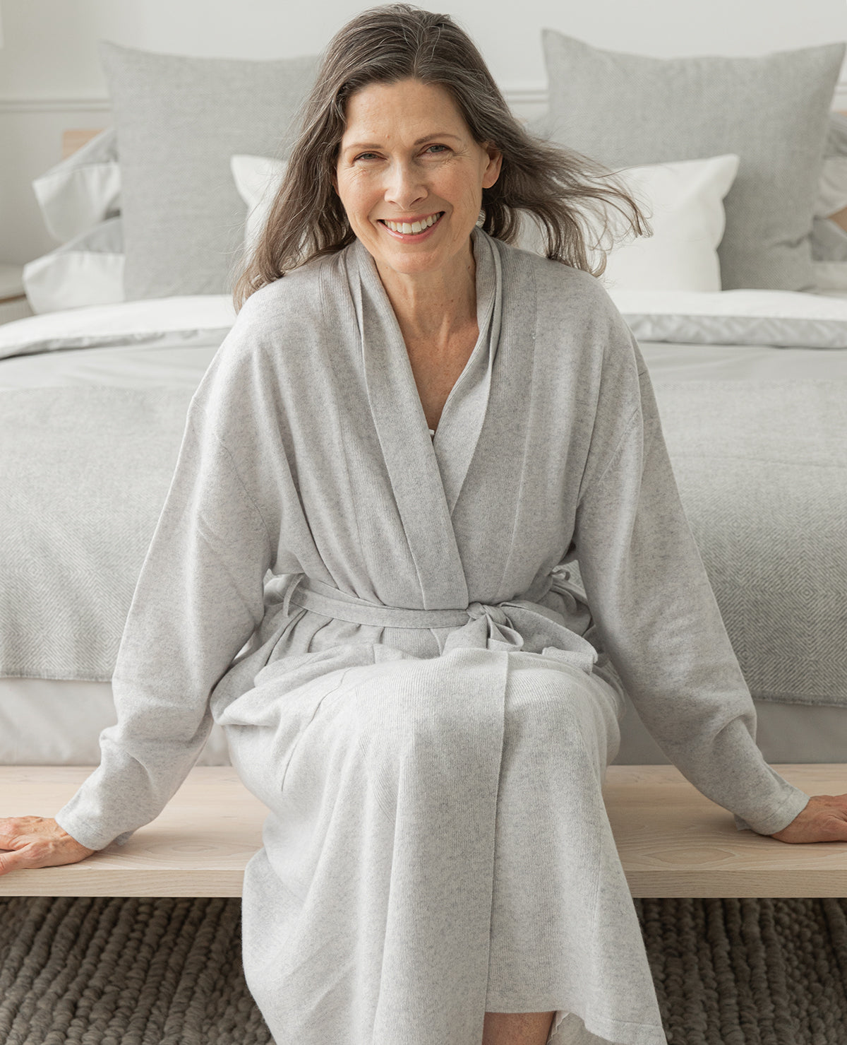 Arlotta Cashmere Long Wrap Robe | Garmentory