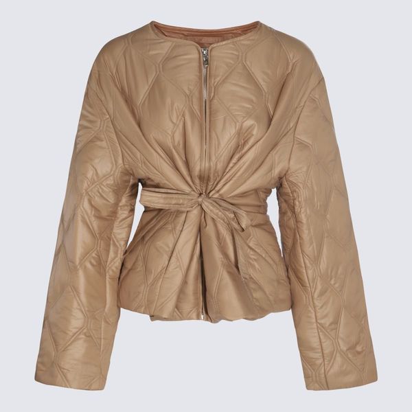 GANNI BEIGE DOWN JACKET | Garmentory