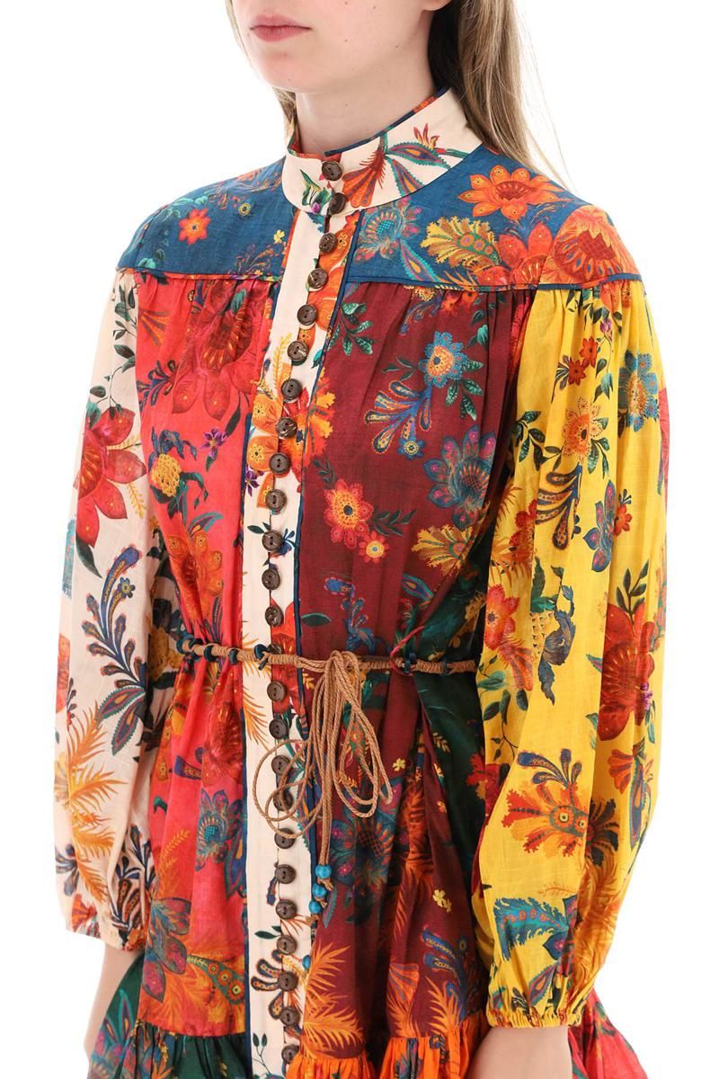 Zimmermann mini dress with balloon sleeves - Multi | Garmentory