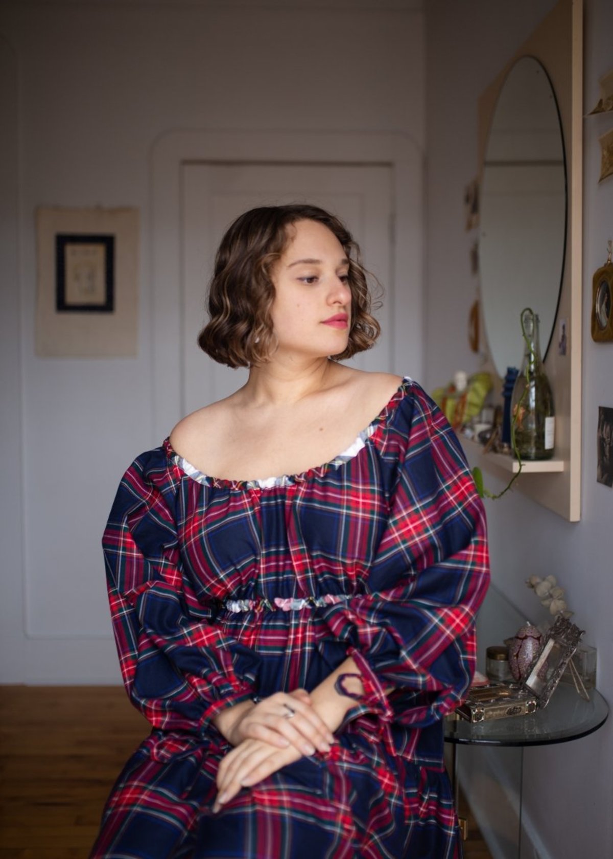 Eliza Faulkner Josie Dress - Navy Plaid | Garmentory