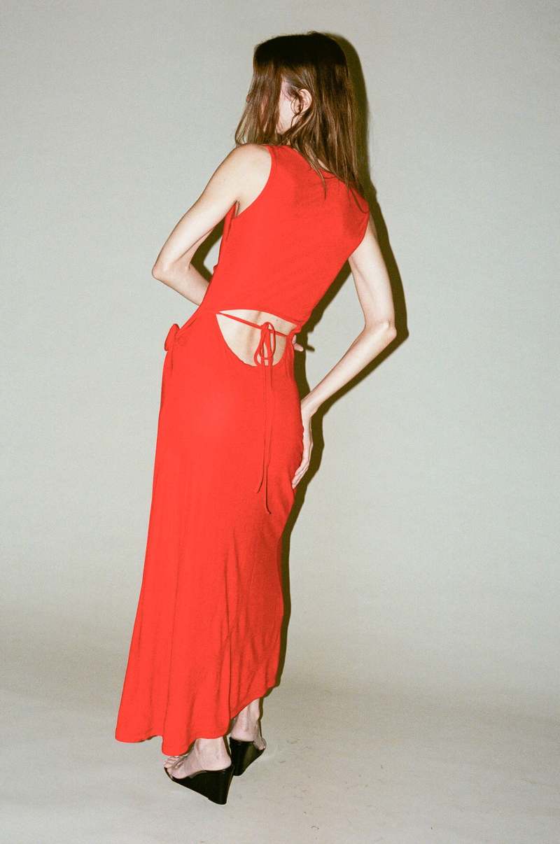 Sandy Liang Ness Dress - Red | Garmentory
